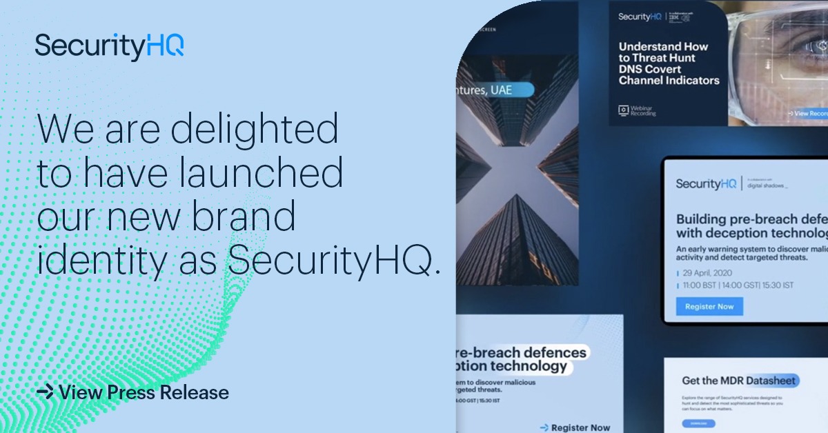 Formerly Si, SecurityHQ Reveals New Brand Identity 2020 - SecurityHQ