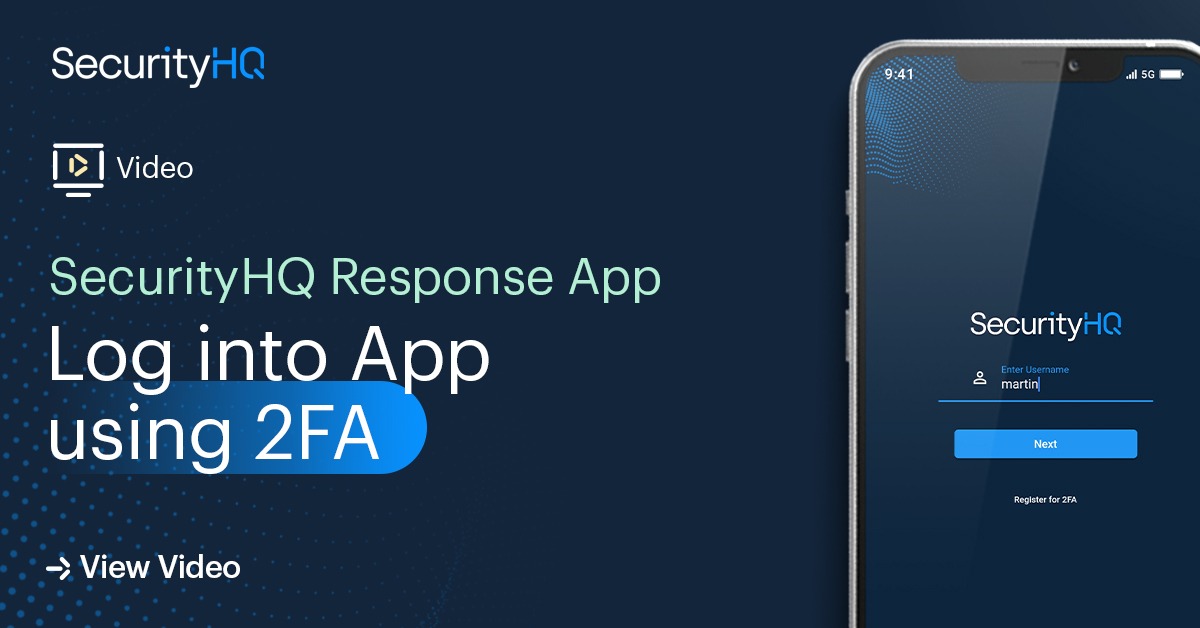 How to log into SecurityHQ Response App - SecurityHQ