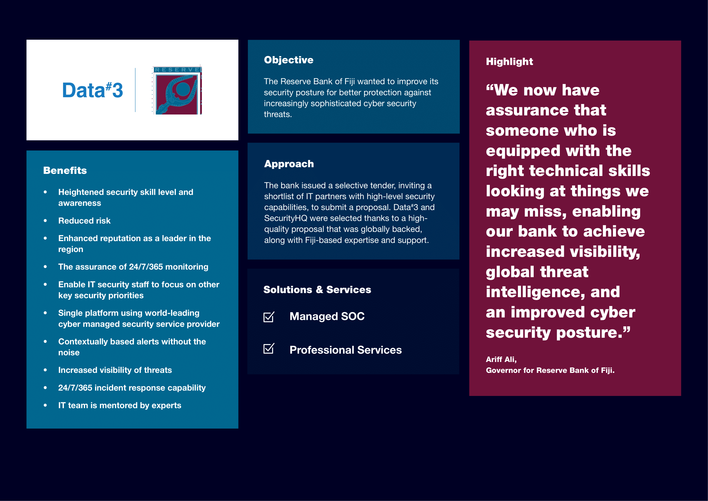 Reserve Bank of Fiji invests in cyber security solution for the future